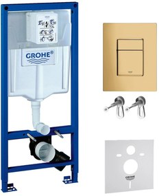 Set podomítkový WC modul Grohe Rapid SL 38539001, splachovací tlačítko Grohe Skate 38732GL0