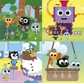 EDUCA Puzzle Milo 4v1 / (12  16  20  25 dílků) / od 3 let
