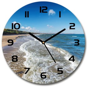 Wallmuralia Skleněné hodiny kulaté Baltské moře fi 30 cm