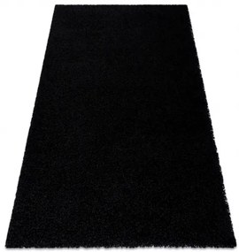 Kusový koberec jednobarevný SOFFI shaggy 5cm černý Rozměr: 60x100 cm