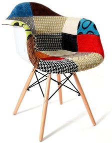 Tutumi Křeslo / židle patchwork Klement 84x45cm multikolor