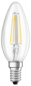2ks filamentová žárovka svíčka LED STAR B E14 4W, studená bílá