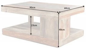 Noble Home Dřevěný konferenční stolek Giant 90 cm