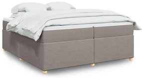 Box spring postel s matrací taupe 200x200 cm textil 3285405