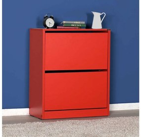 Adore Furniture | Botník 84x73 cm červená | AD0127