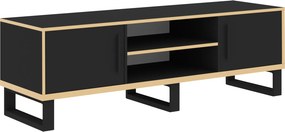 ARK Televizní skříňka GOD, Černá/Zlatá 160 cm