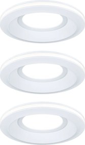 P 92248 LED vestavné svítidlo Sormus 3ks sada IP65 kruhové 100mm 3x4,8W / 1,5W / 230V 3000K bílá - PAULMANN