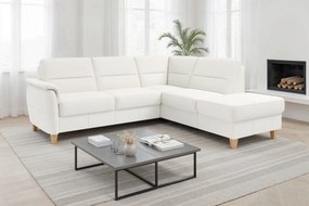 XXXLutz ROHOVÁ SEDAČKA, textil, kůže, bílá Sit & More - Sedací soupravy - 00014403324V
