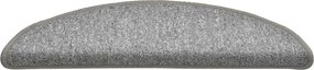 Schodové rohože 15 ks 56 x 17 x 3 cm světle šedé, půlkulaté 322370