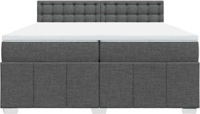 Box spring postel s matrací tmavě šedá 200x200 cm textil 3287190
