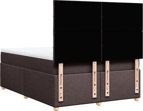 Box spring postel s matrací tmavě hnědá 160x200 cm textil 3291334