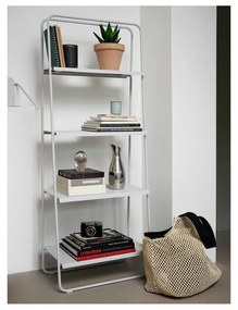 Světle šedý kovový regál 29x141 cm A-Bookshelf – Zone