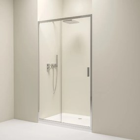 Erga Alpine, posuvné sprchové dveře do otvoru 110x195 cm, 6mm čiré sklo, chromový profil, ERG-V02-ALPINE-D110-CR