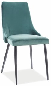 SIGNAL Jídelní židle - PIANO B Velvet, různé barvy na výběr Čalounění: zelená (Bluvel 78)