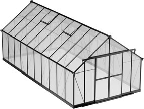 Skleník 245 x 305 x 606 cm, zesílená konstrukce, polykarbonát 6 mm