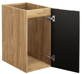 Závěsná koupelnová skříňka Luxor Black  s deskou 81-30-1D černý/dub olejovaný