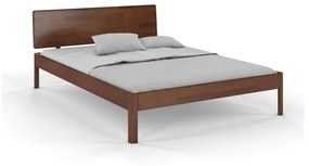 Tmavě hnědá postel z borovicového dřeva 90x200 cm Ammer – Skandica