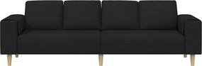 Pohovka do obývacího pokoje Černá 250 x 77 x 76 cm Polyester 3335083