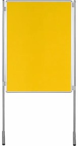 Paraván oboustranný textilní TEXT 90 x 120 cm - žlutá (620901204105)