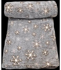 Sendia Svítící mikroplyšová deka Hvězdičky šedá