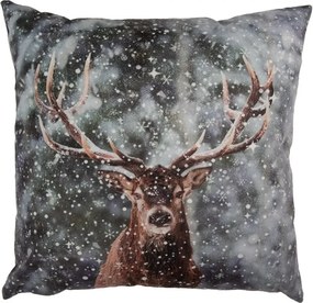 Šedý povlak na polštář s jelenem Deer - 45*45 cm