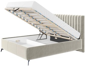 Manželská postel s úložným prostorem 160x200 TANIX - béžová