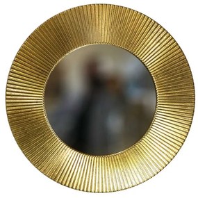 Amadeus Kulaté zrcadlo SLUNCE 50cm Plátkové zlato metal