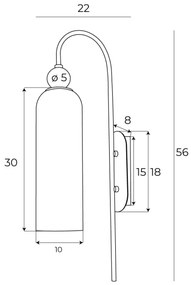MAXLIGHT W0332 - Nástěnná lampa CAMPANILA 1xE27/40W/230V mosaz/béžová