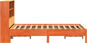Postel s knihovnou bez matrace 150 x 200 cm masivní borovice 3322869