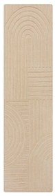 Béžový vlněný koberec běhoun 60x230 cm Zen Garden – Flair Rugs