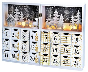 SOLIGHT LED adventní kalendář - kniha, 8x LED, 40x30cm, 2x AAA