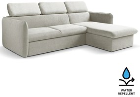 Malá sedací souprava SLIM | 235x179 cm | PRAVÁ | 84 světle šedá | rozkládací + úložný prostor