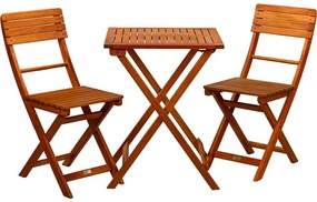 STILISTA Zahradní bistro set 2 židle + stůl, dřevo