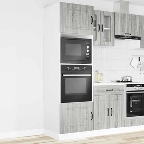 Pečící skříňky 2 ks "Kalmar" šedé, dřevo sonoma 3315037