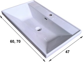 Lavedo Aria Air White 70 koupelnová skříňka s umyvadlem