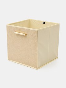 Sinsay - Úložný box s pleteným předním dílem - béžová