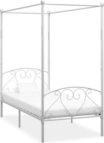 vidaXL Rám postele s nebesy kovový 120 x 200 cm [284428] Barva: Bílá