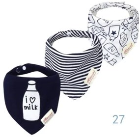 Dětské bavlněné bryndáčky 3 ks unisex Sada: Set 1
