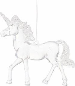 Závěsný jednorožec – bílý 12 cm