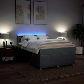 Box spring postel s matrací světle šedá 160 x 200 cm textil 3289821