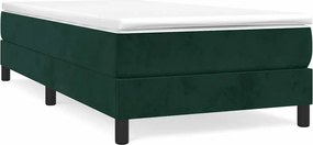 Box spring postel s matrací tmavě zelená 80 x 200 cm samet 3144300