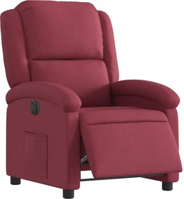 Elektrické polohovací křeslo vínové textil 3204143