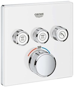 Grohe Grohtherm SmartControl - Termostatická vanová baterie pod omítku se 3 ventily, měsíční bílá 29157LS0
