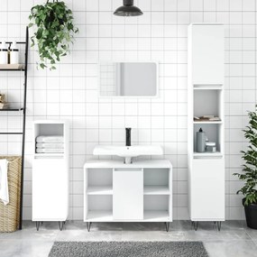 Koupelnová skříňka bílá 80 x 33 x 60 cm kompozitní dřevo