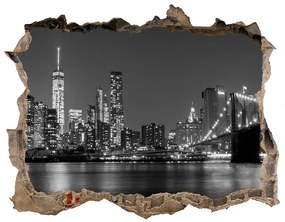 Wallmuralia Foto fotografie díra na zeď Manhattan noc 95x64 cm
