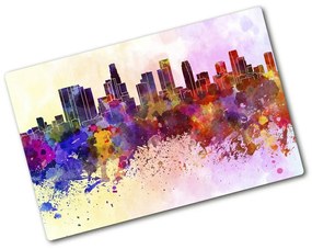 Wallmuralia Kuchyňská deska skleněná Los Angeles barvy 80x52 cm