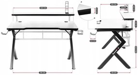 Mimořádně kvalitně propracovaný herní stůl v bílé barvě