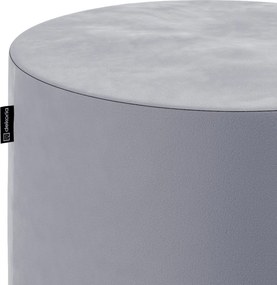 Sedák Barrel- válec pevný barva šedá látka lesklé, sametová