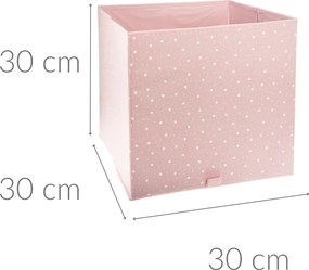 Kontejner pro malé předměty určené pro dětský pokoj skládací růžová barva