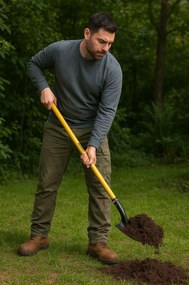 CROWNMAN Ostrý rýč na kopání kořenů, dlouhá velká pevná lopata 150 cm
